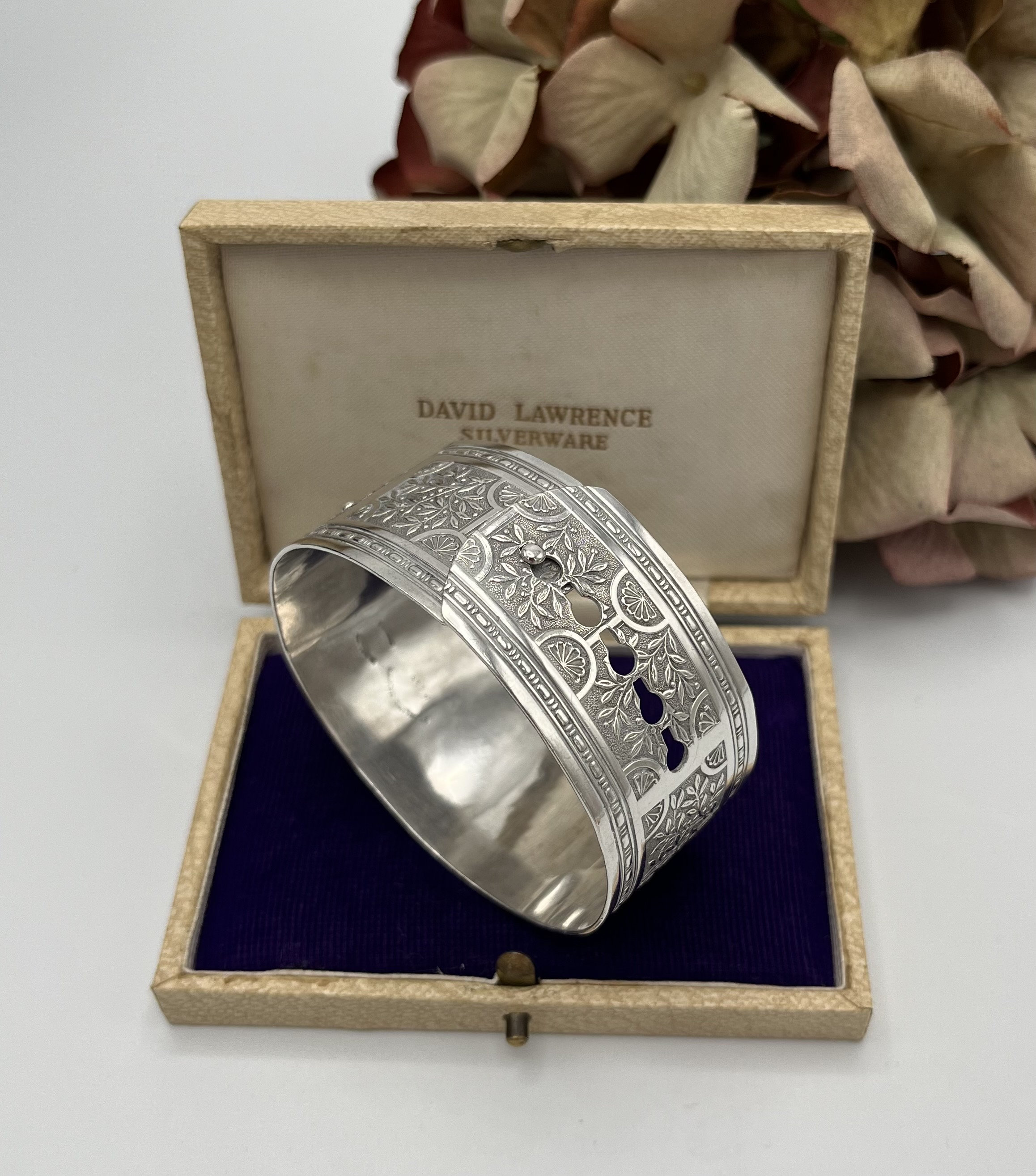 Antique Rare HENRY GRIFFITHS & SONS Circa 1898 Silver Buckle Bangle ...