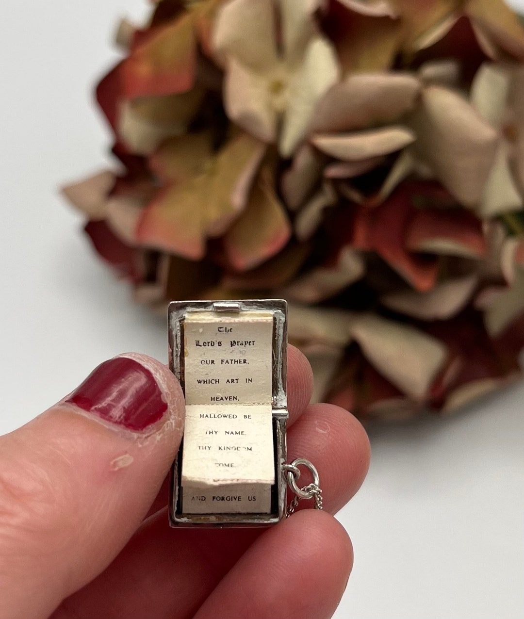 RARE georg Jensen Holy Bible & Lords Prayer Charm/ Pendant Solid Silver ...