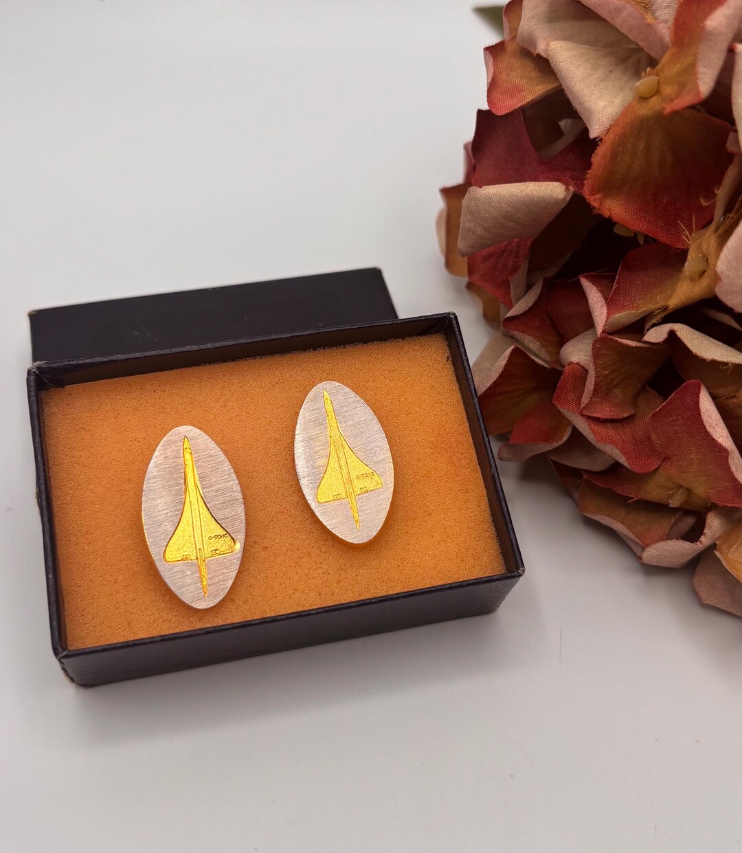 Concorde Cufflinks | Supersonic Jet Design | 1970s Aviation Memorabilia ...