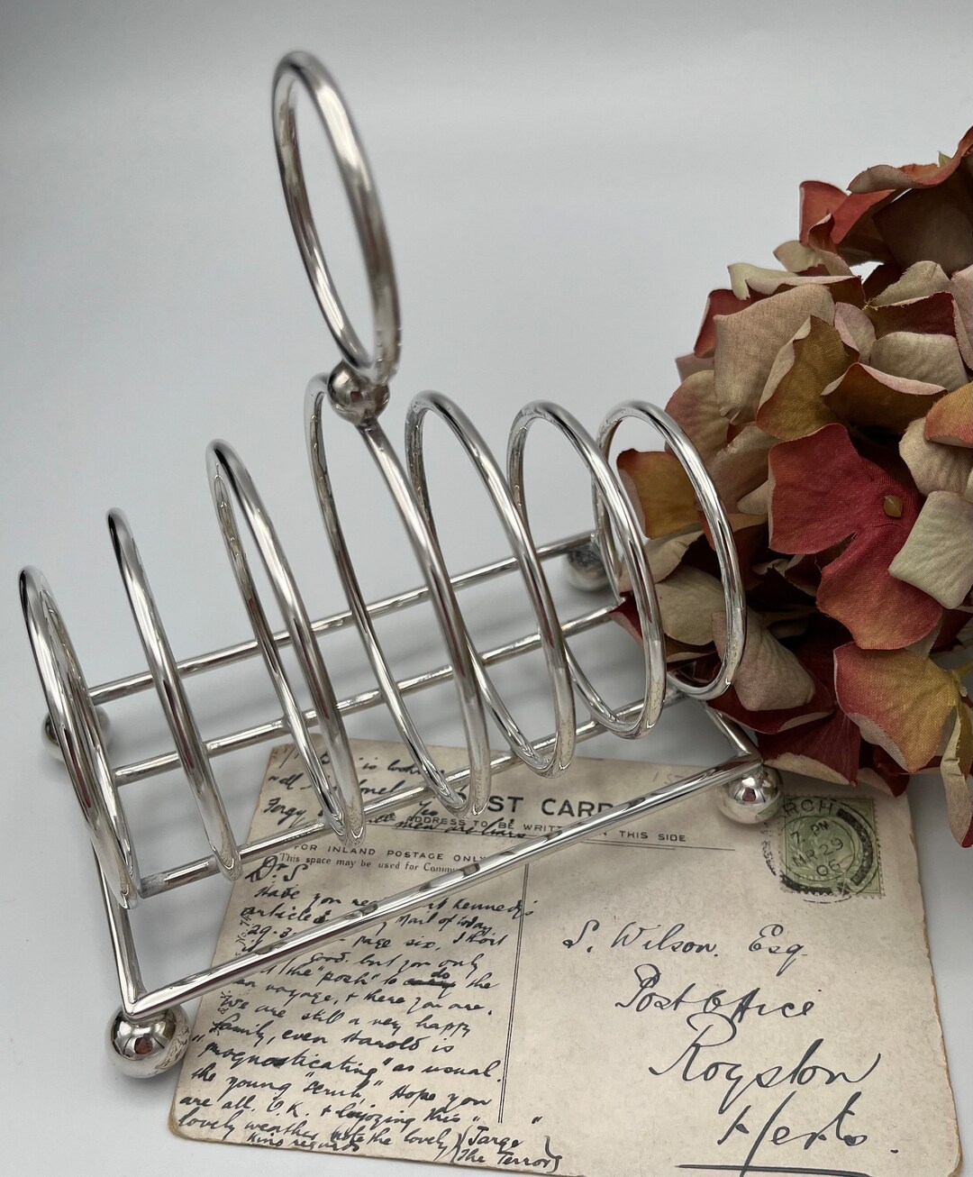 Vintage Large Circular Loop Silver-plated Toast/letter Rack Silver ...