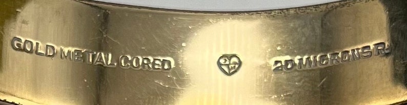 Vintage 9ct Rolled Metal Core Gold Bangle Engraved Foliate Design 20 ...