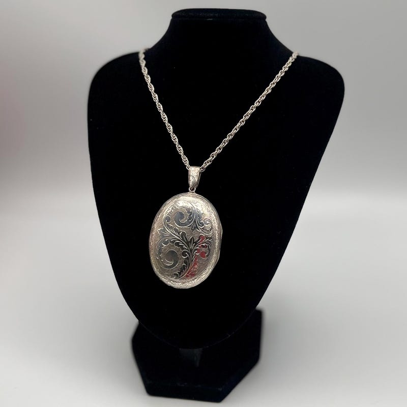 Large Silver Locket - Etsy