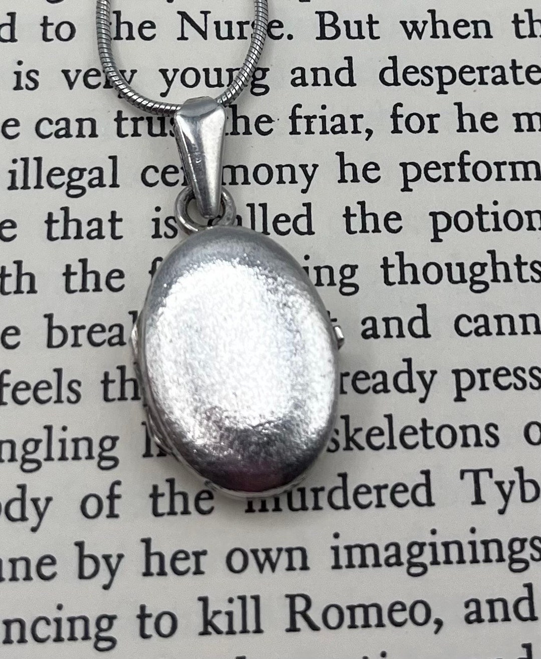Vintage Large Silver Locket & Chain - Sterling Silver 925 Stamped ...