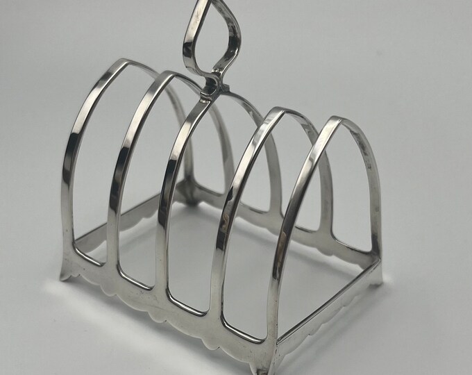Vintage Sterling Silver Toast Rack, Hallmarked 1965, Toast Caddy, Solid ...