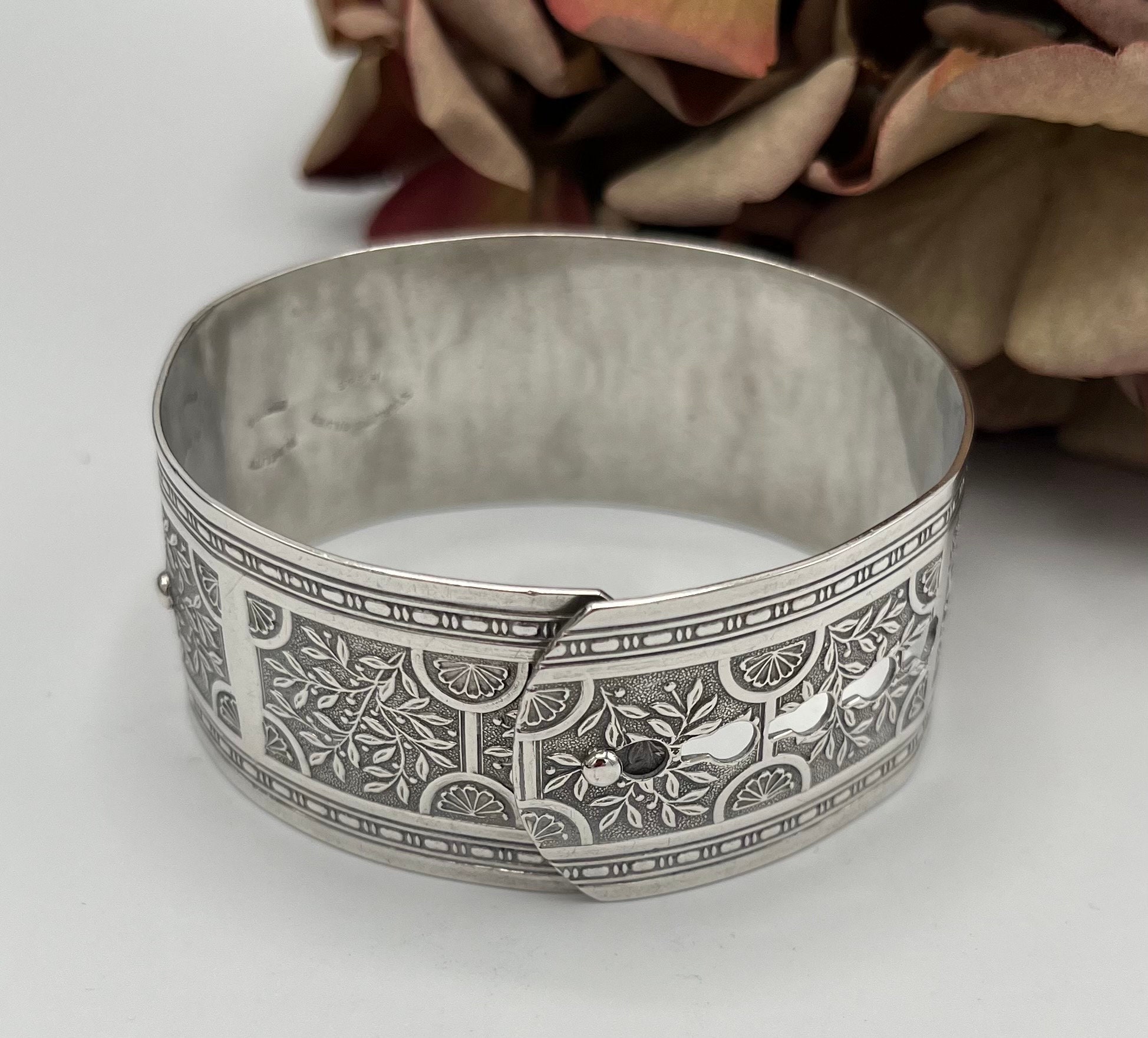 Antique Rare HENRY GRIFFITHS & SONS Circa 1898 Silver Buckle Bangle ...