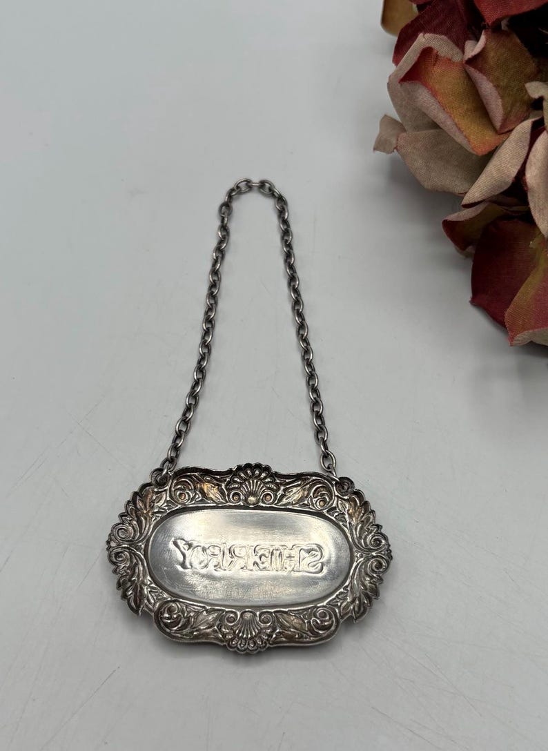 Vintage SHERRY Bottle Decanter Label/tag - SHERRY Lovers Gift - Barware ...
