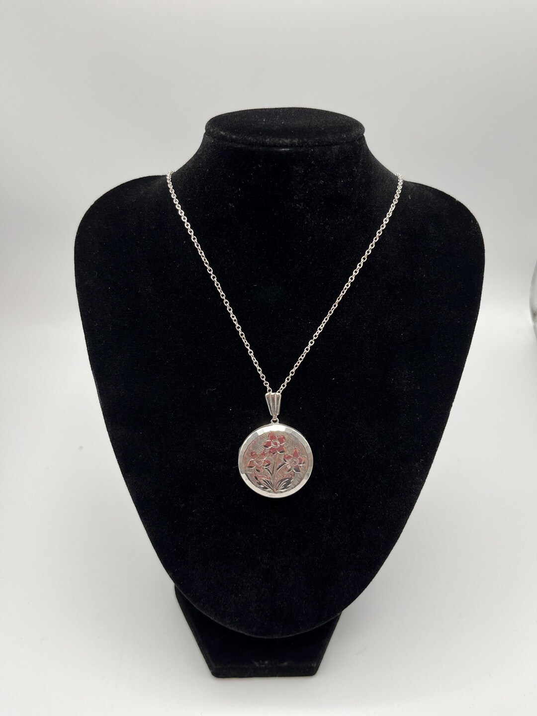 RARE georg Jenson COLLECTABLE Solid Silver Large Round Three Flower ...