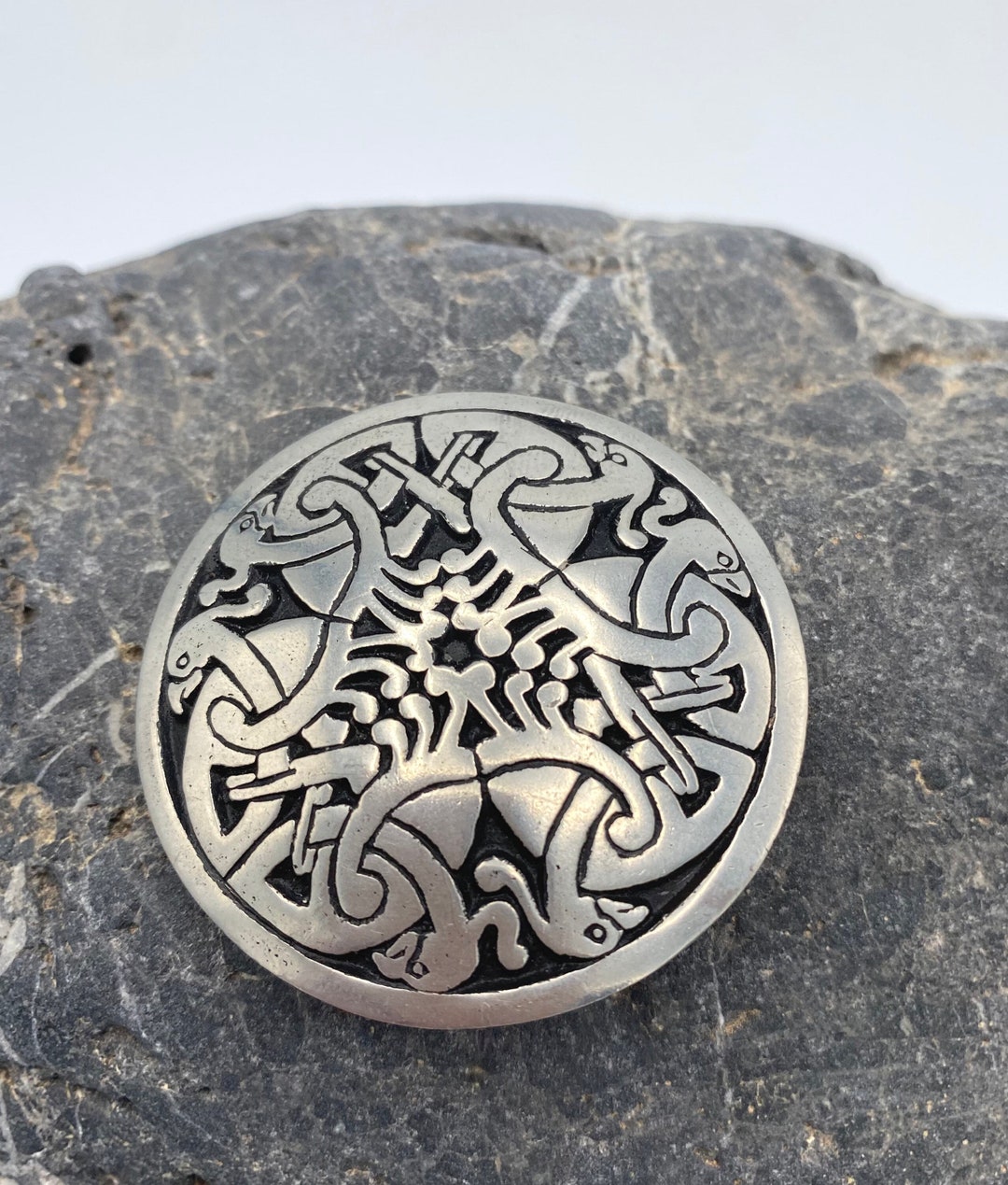 Vintage Scottish Brooch With Celtic Knot Design in Pewter - Etsy