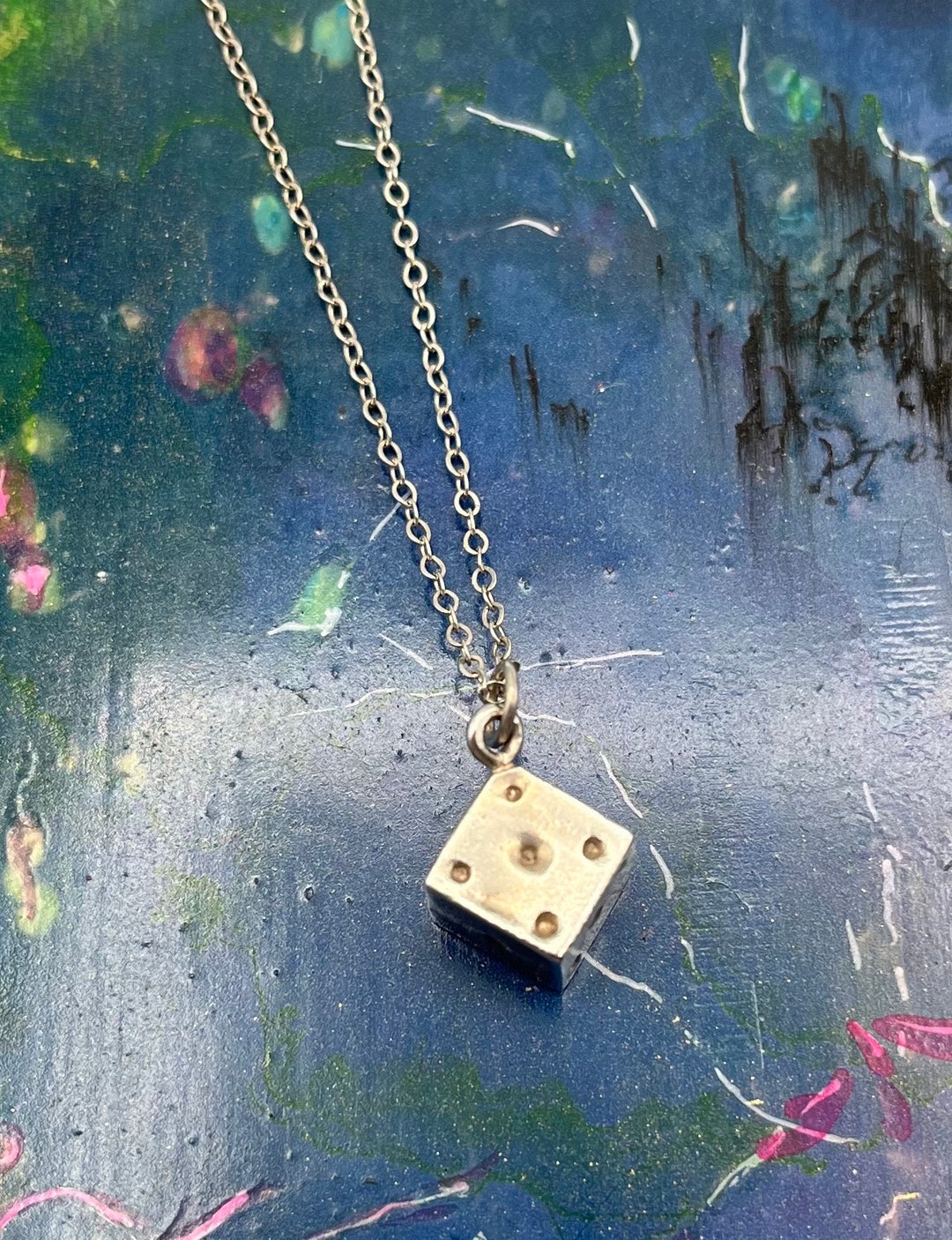 Vintage Sterling Silver Dice Charm Pendant: Iconic Collectible Jewelry ...
