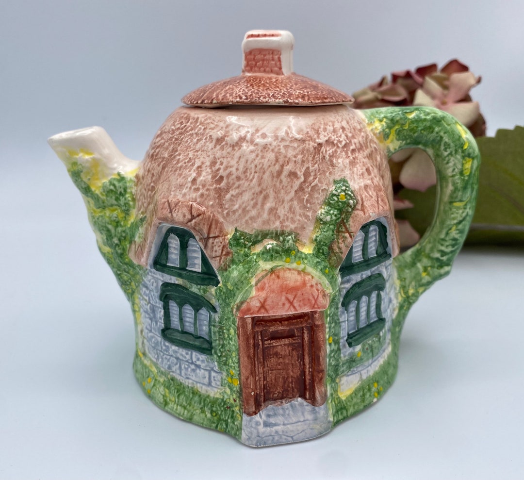 Ornamental English Cottage Teapot Collectible Teapot - Etsy