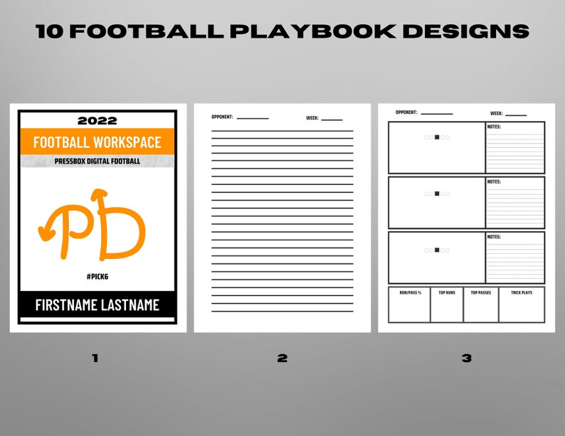 College Football Playbook Design Fully Customizable Football Playbook ...