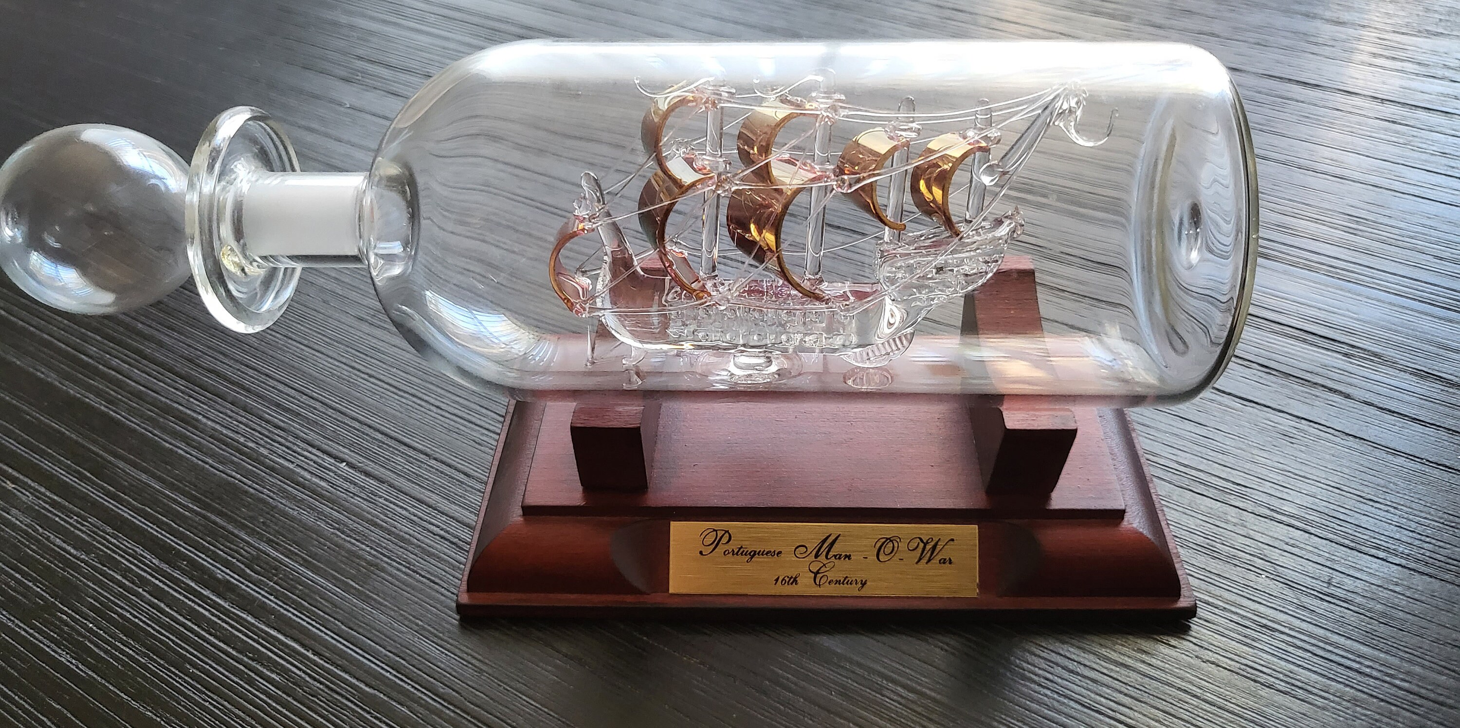 Mayflower Glass Sculpture From England Unique PORTUGESE MAN O - Etsy