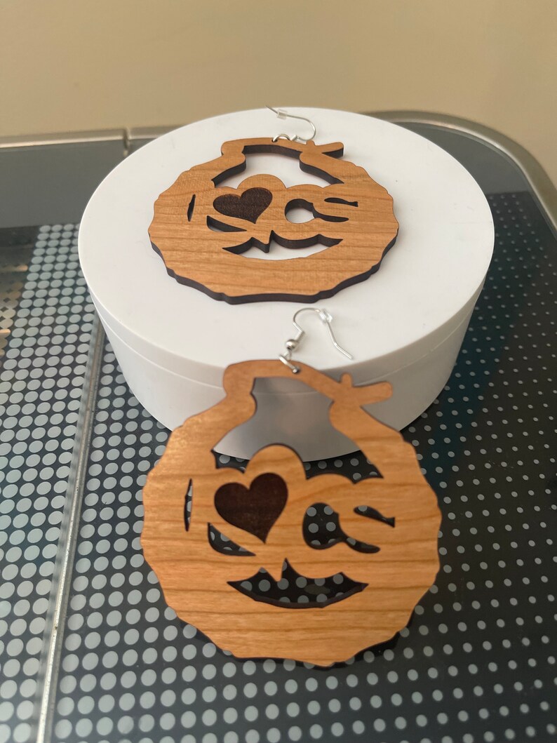 Love Locs Cherry Wood Earrings: SVG PDF File (digital Download) - Etsy