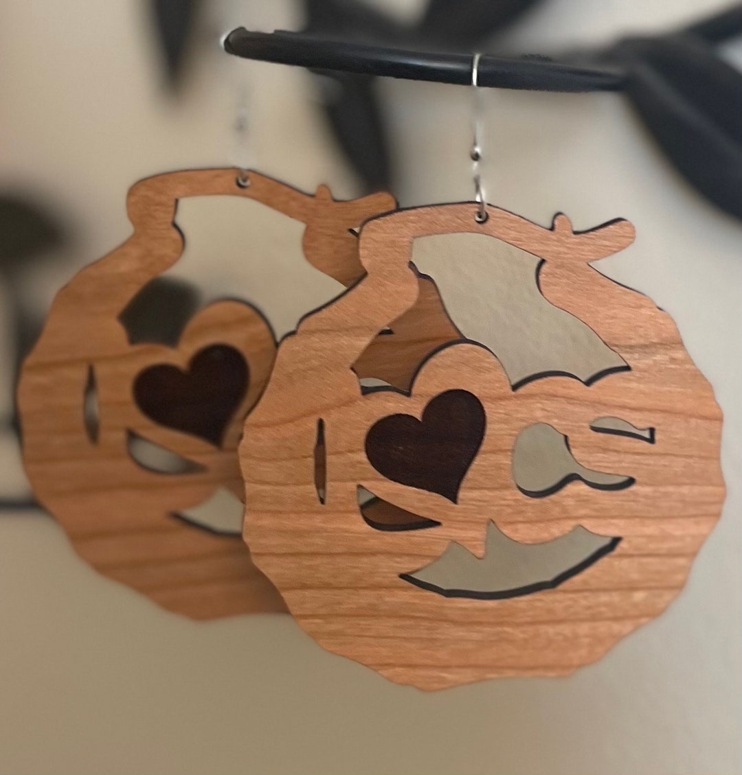 Love Locs Cherry Wood Earrings: SVG PDF File (digital Download) - Etsy