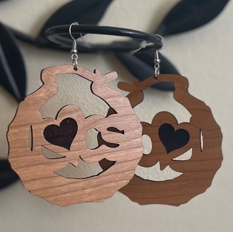 Love Locs Cherry Wood Earrings: SVG PDF File (digital Download) - Etsy