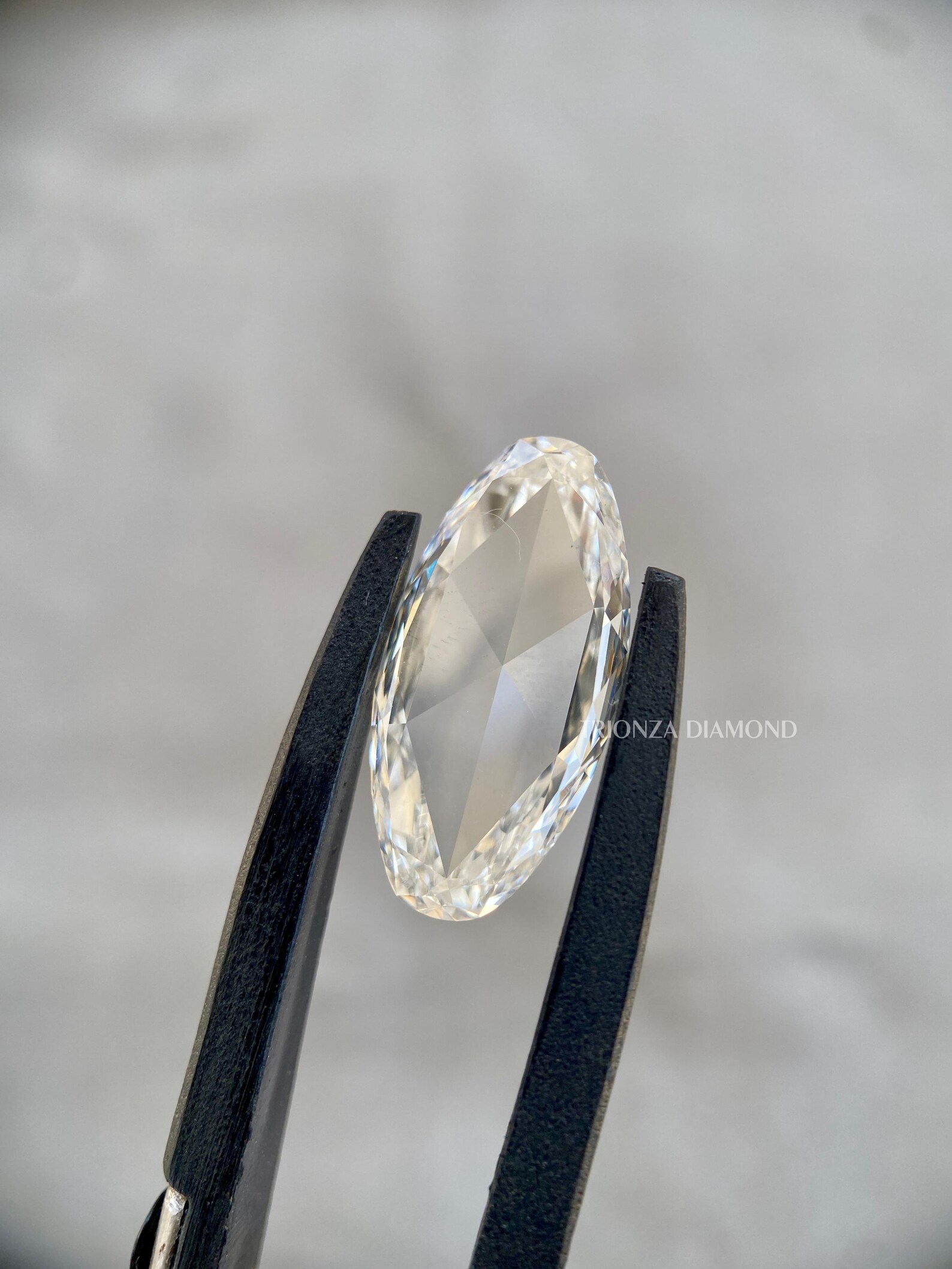 5.70 CT Elongated Oval Rose Cut Diamond, Lab Grown Diamond, Loose ...