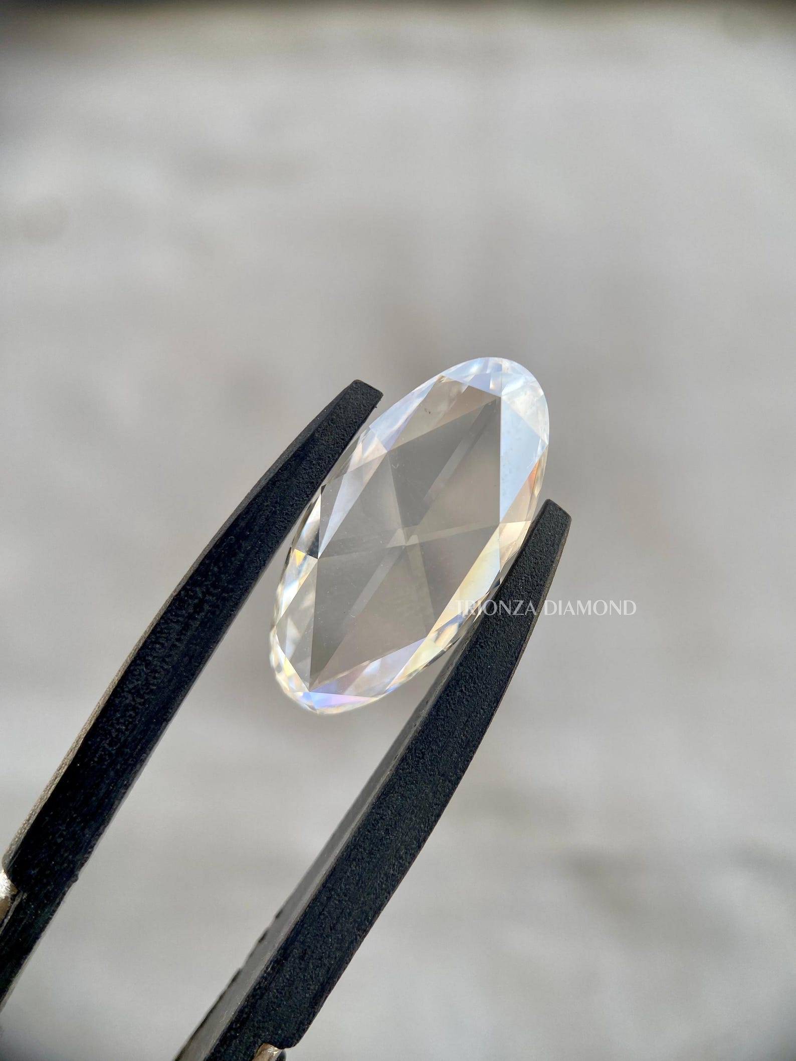 5.70 CT Elongated Oval Rose Cut Diamond, Lab Grown Diamond, Loose ...