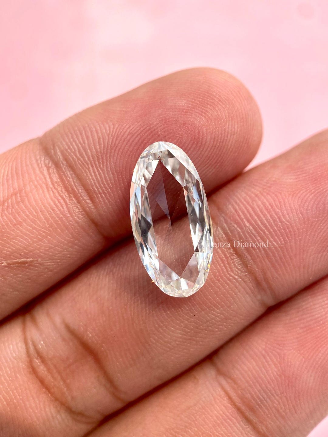 2.80 CT Elongated Oval Rose Cut Diamond, Lab Grown Diamond, Loose ...