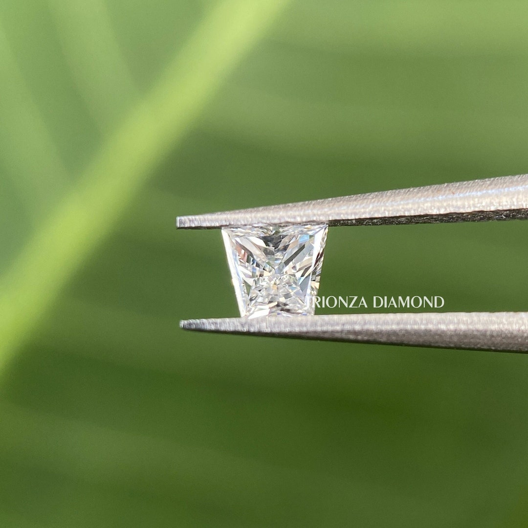 Trapezoid Lab Grown Diamond, 0.15 CT F/VS2 Clarity, Unique Trapezoid ...