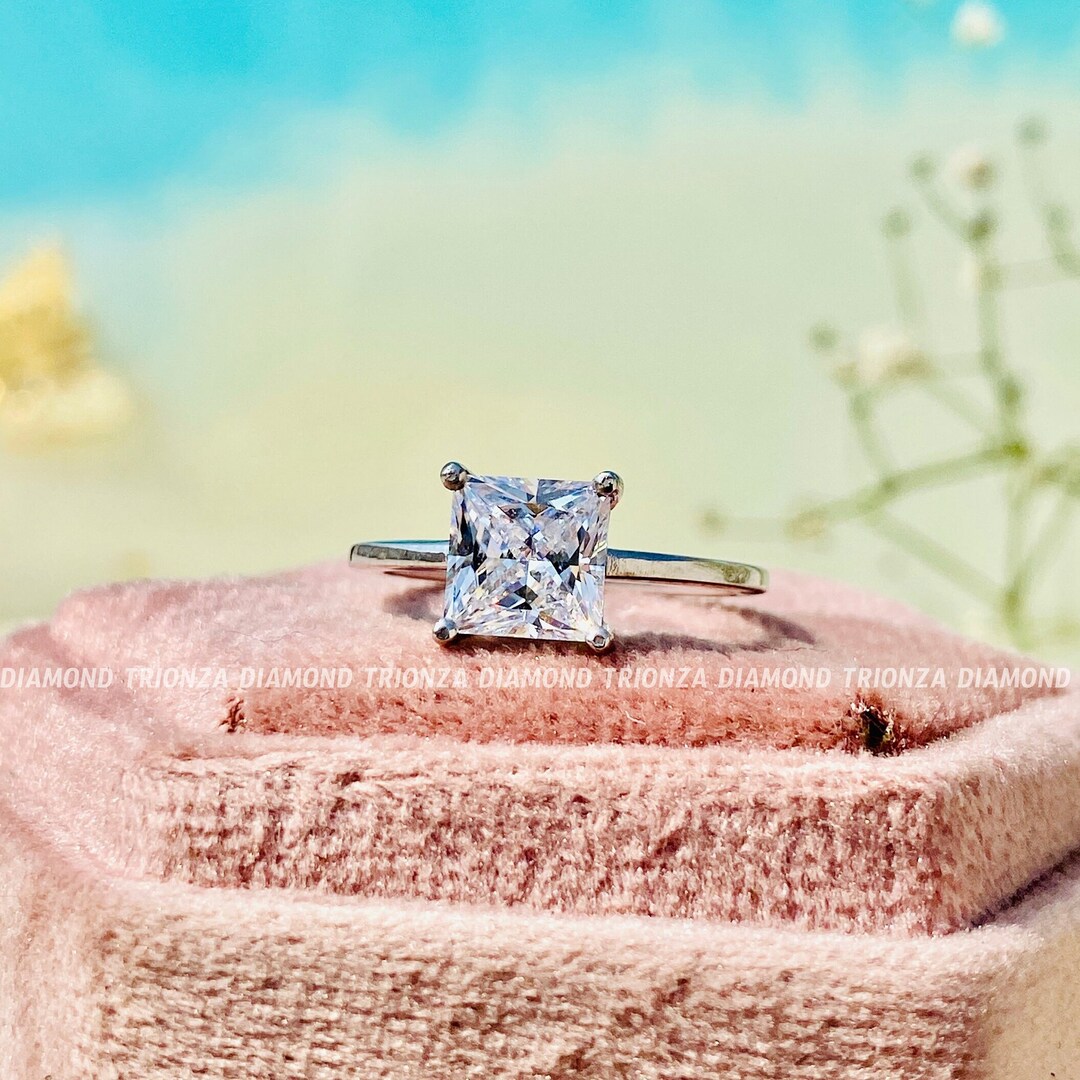 Princess Cut 2 Carat IGI Certified F Color VVS2 Clarity Lab Grown ...