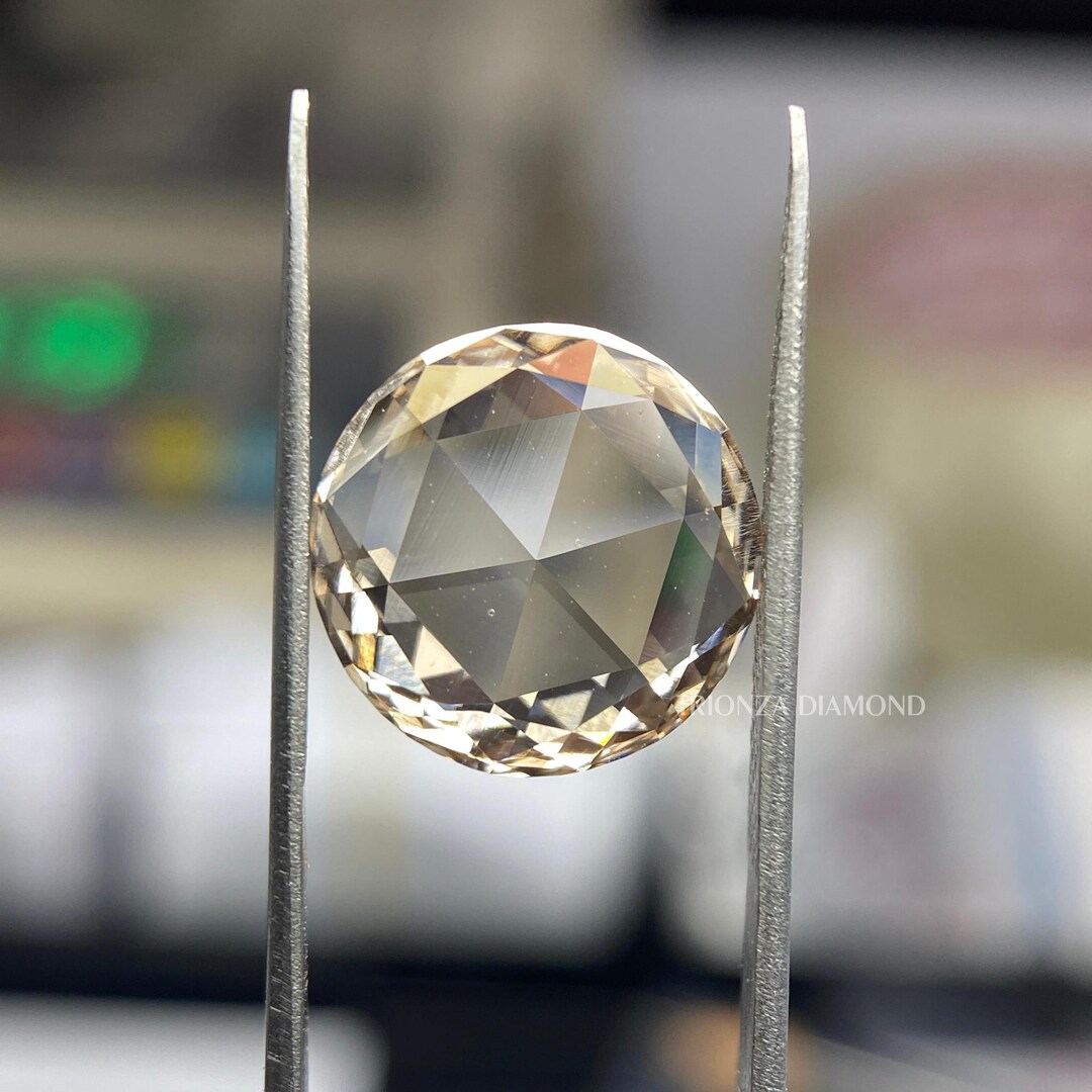 Round Rose Cut Diamond for Engagement Ring, 3 CT Round Rose Cut Lab ...