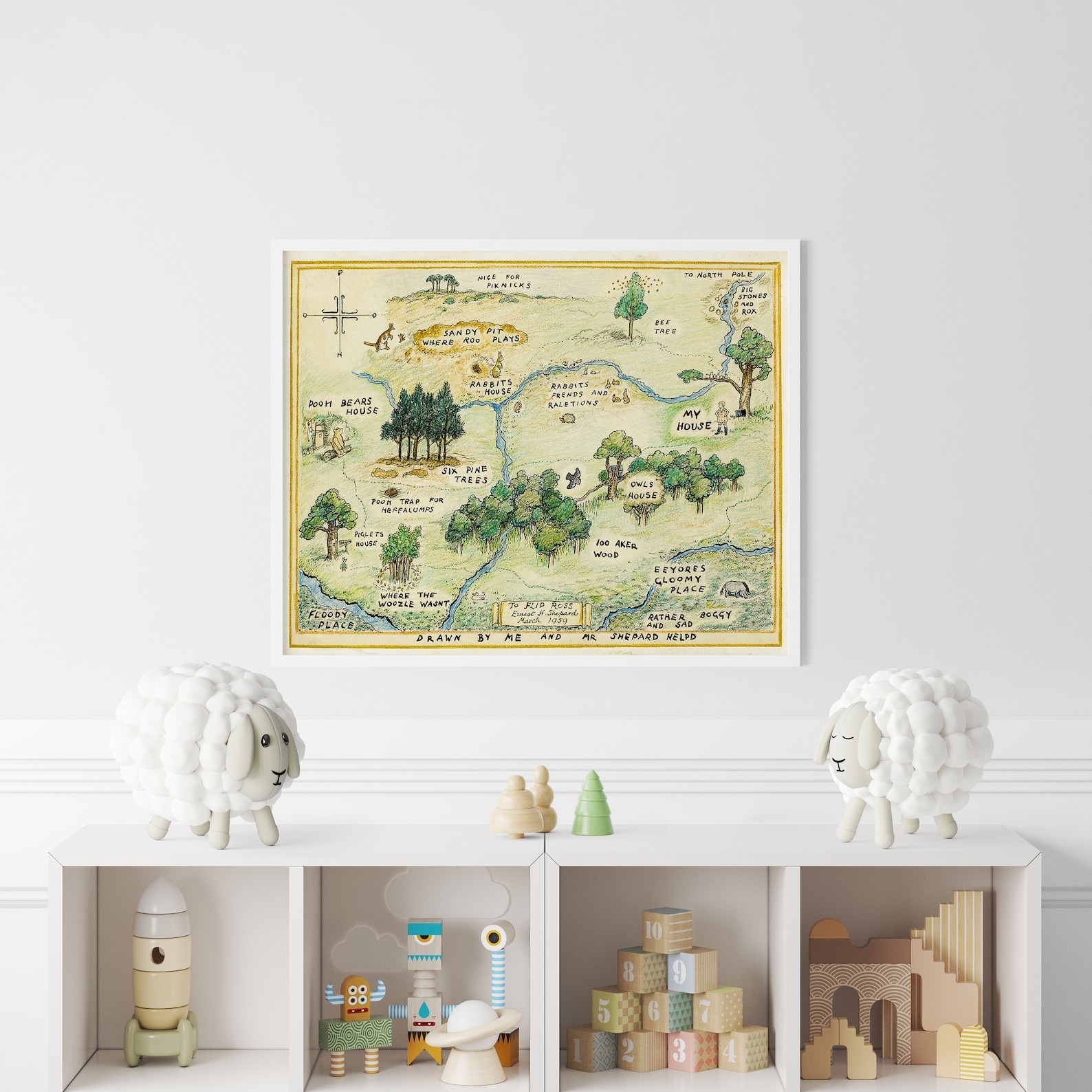 Winnie the Pooh Map, 100 Acre Wood Printable Map, Winnie Pooh Baby ...