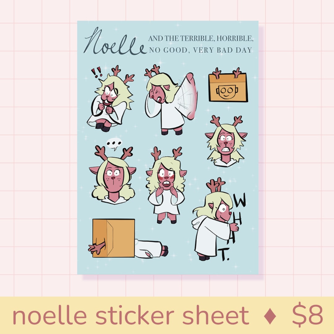 Noelle and the Terrible Day Sticker Sheet - Etsy
