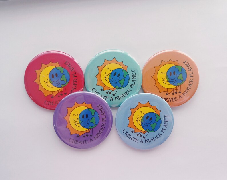 Create a Kinder Planet Buttons - Etsy