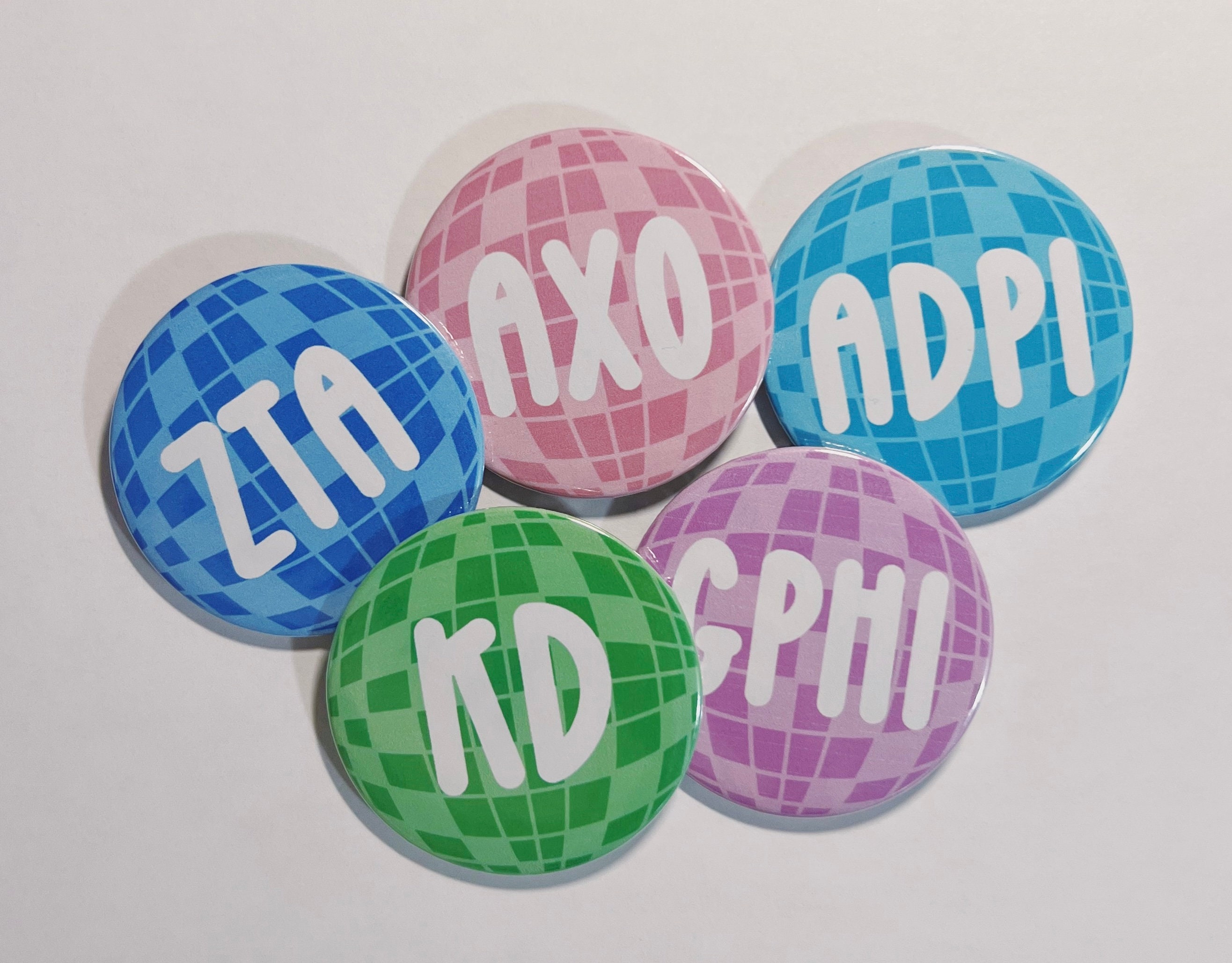 Custom Sorority Disco Buttons - Etsy