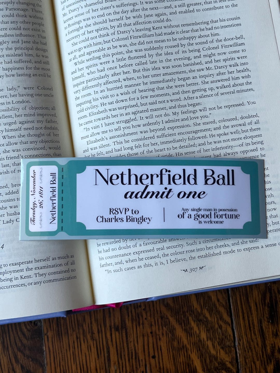 Pride and Prejudice Netherfield Ball Glossy Bookmarks (jane Austen) - Etsy
