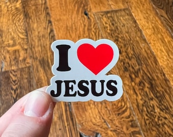 I Love Jesus Vinyl Decal I Love Jesus Sticker I Heart Jesus Decal I ...