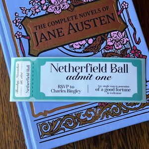 Pride and Prejudice Netherfield Ball Glossy Bookmarks (jane Austen) - Etsy