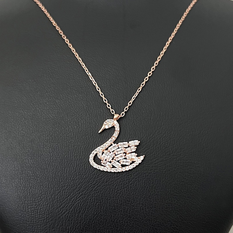 Swan Necklace - Etsy