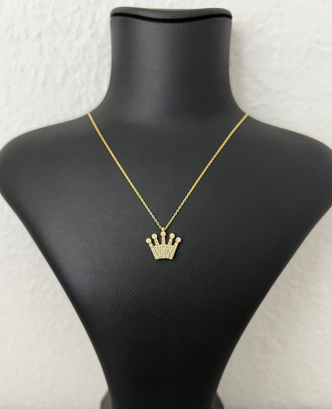 Silver Crown Necklace, King Crown Necklace, Queen Crown Necklace, Crown ...