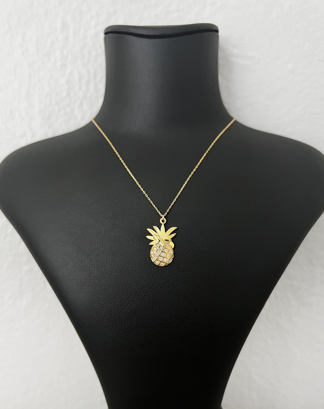 Pineapple Silver Necklace, Pineapple Charm Necklace, Fruit Necklace ...