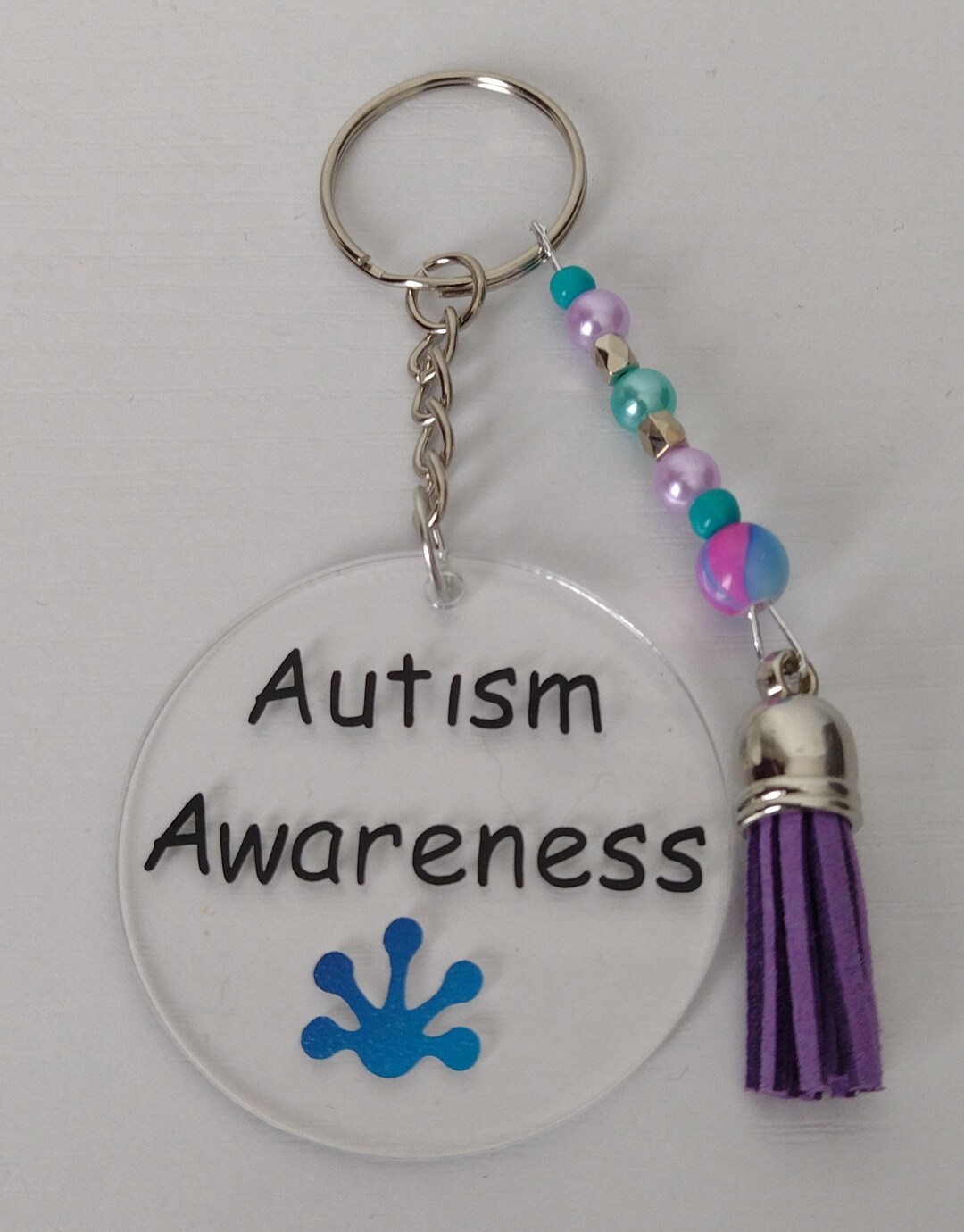 The Rainbow Gecko Autism Awareness Keyring - Etsy