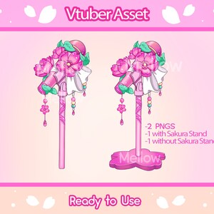 Sakura Mic Vtuber Asset, Stream Decoration, Cherry Blossom Mic, Spring ...