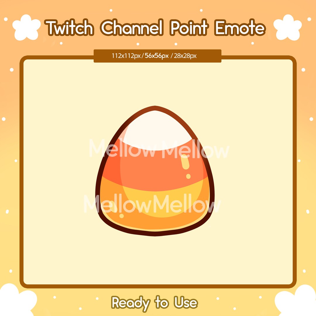 Candy Corn Channel Point Emote Twitch Candy Halloween Dessert Spooky ...