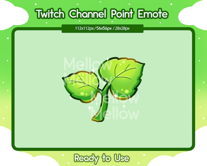 Leaf Sprout Channel Point for Twitch | Twitch Sub Badges | Stream ...