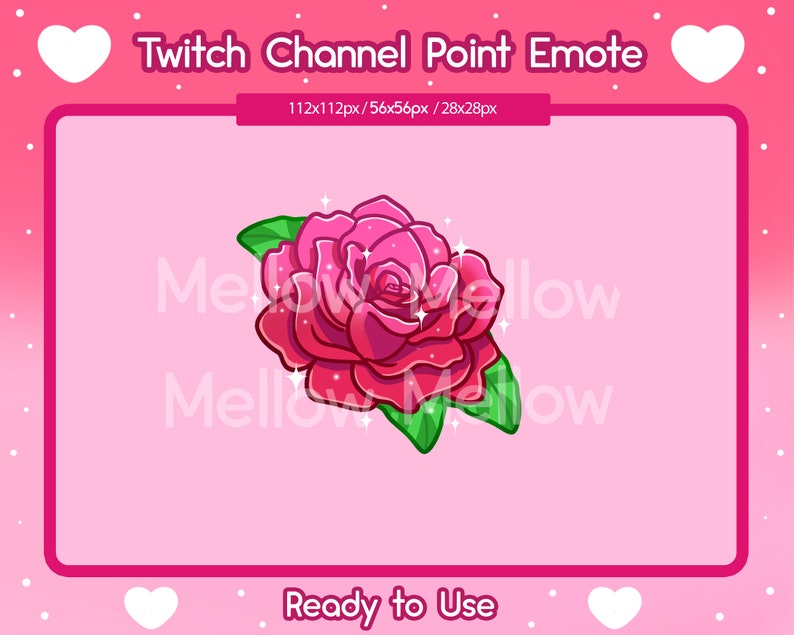 Rose Channel Point Emote for Twitch | Red Rose | Petals | Flowers ...