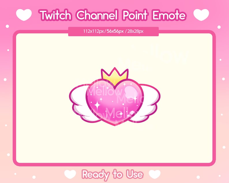 Channel Point Emote for Twitch, Heart Channel Point, Kawaii Stream ...