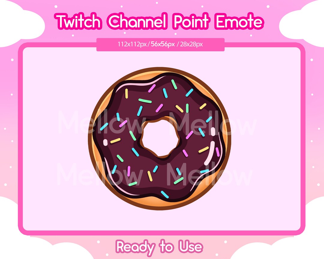 Donut Channel Point for Twitch | Chocolate Donut Channel Point | Kawaii ...