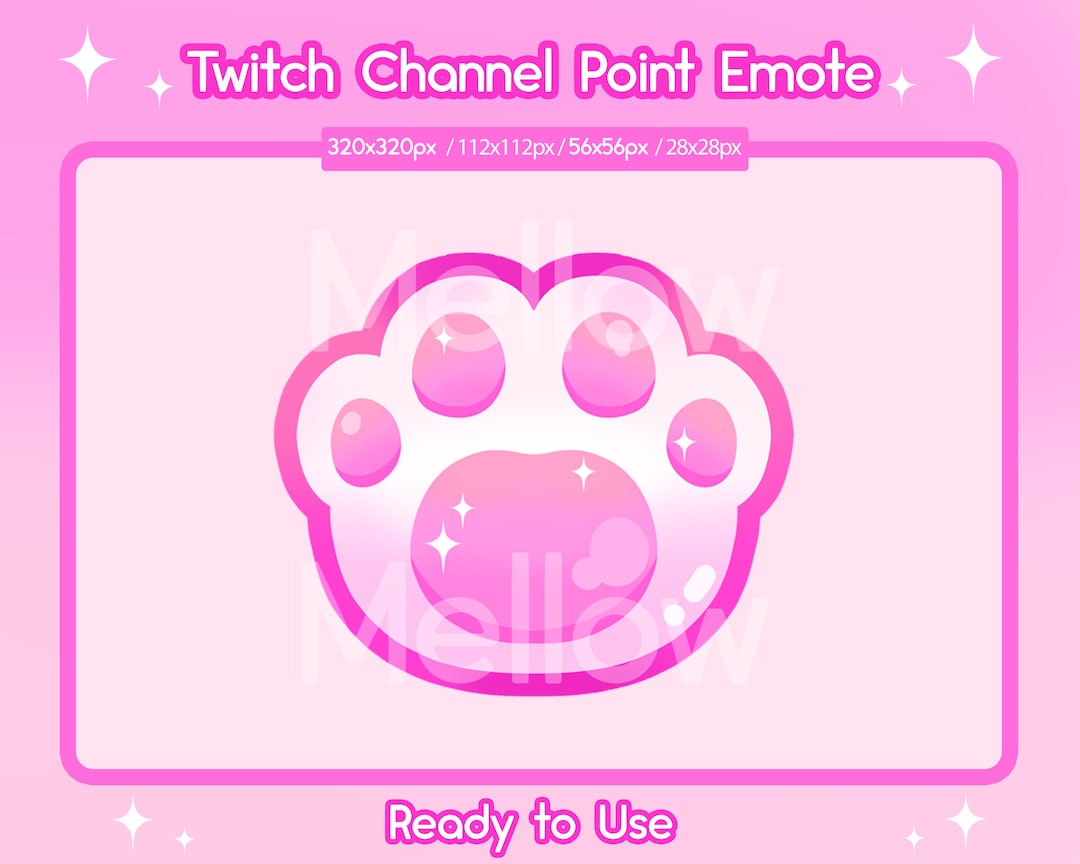 Cat Paw Channel Point Twitch | Emote Cat | Toe Bean Paw | Cat Channel ...