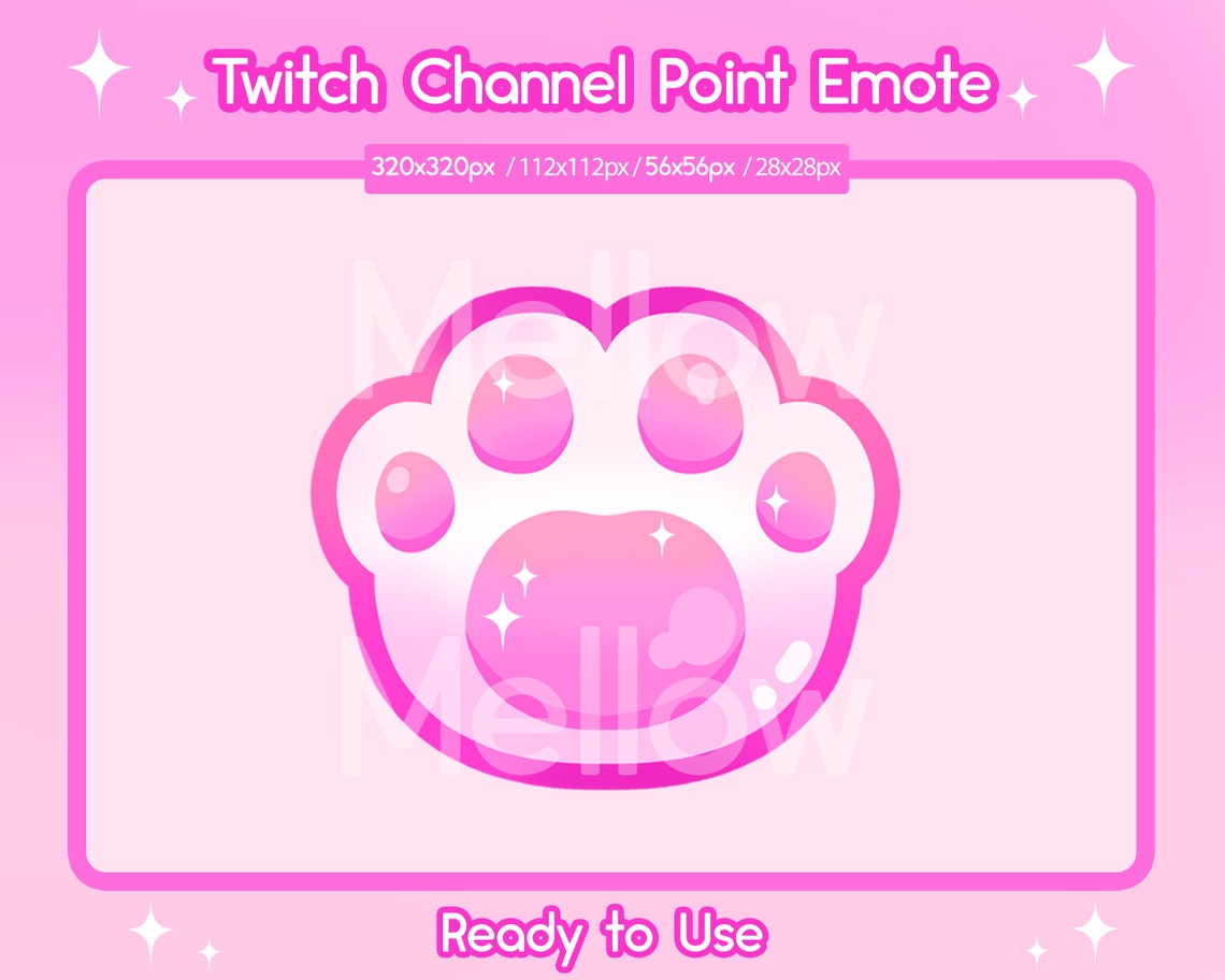 Cat Paw Channel Point Twitch | Emote Cat | Toe Bean Paw | Cat Channel ...