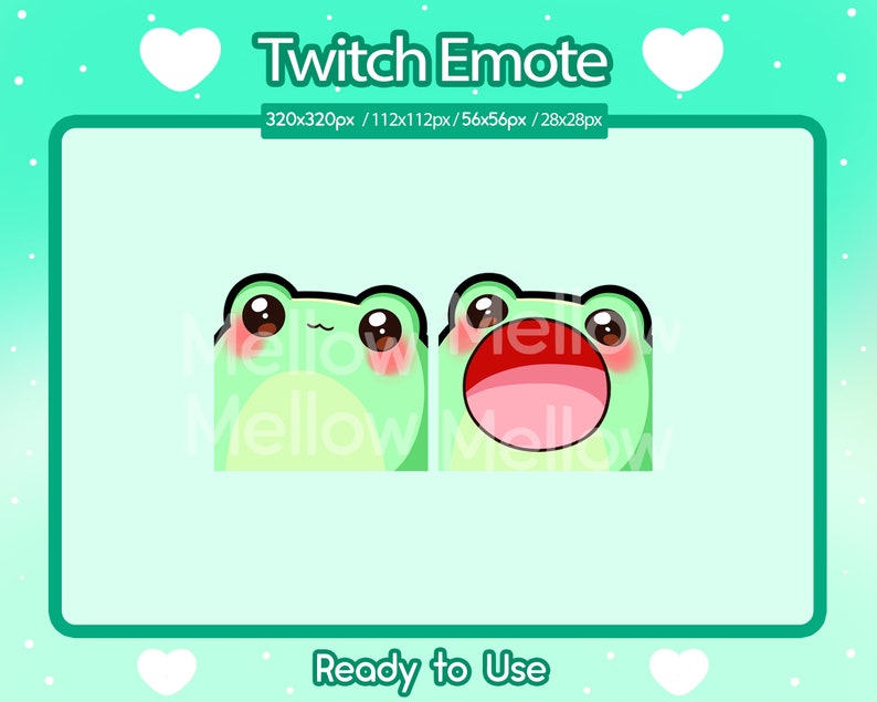 Frog Animated Emote for Twitch | Pop Emote | Cute Emote | Youtube ...