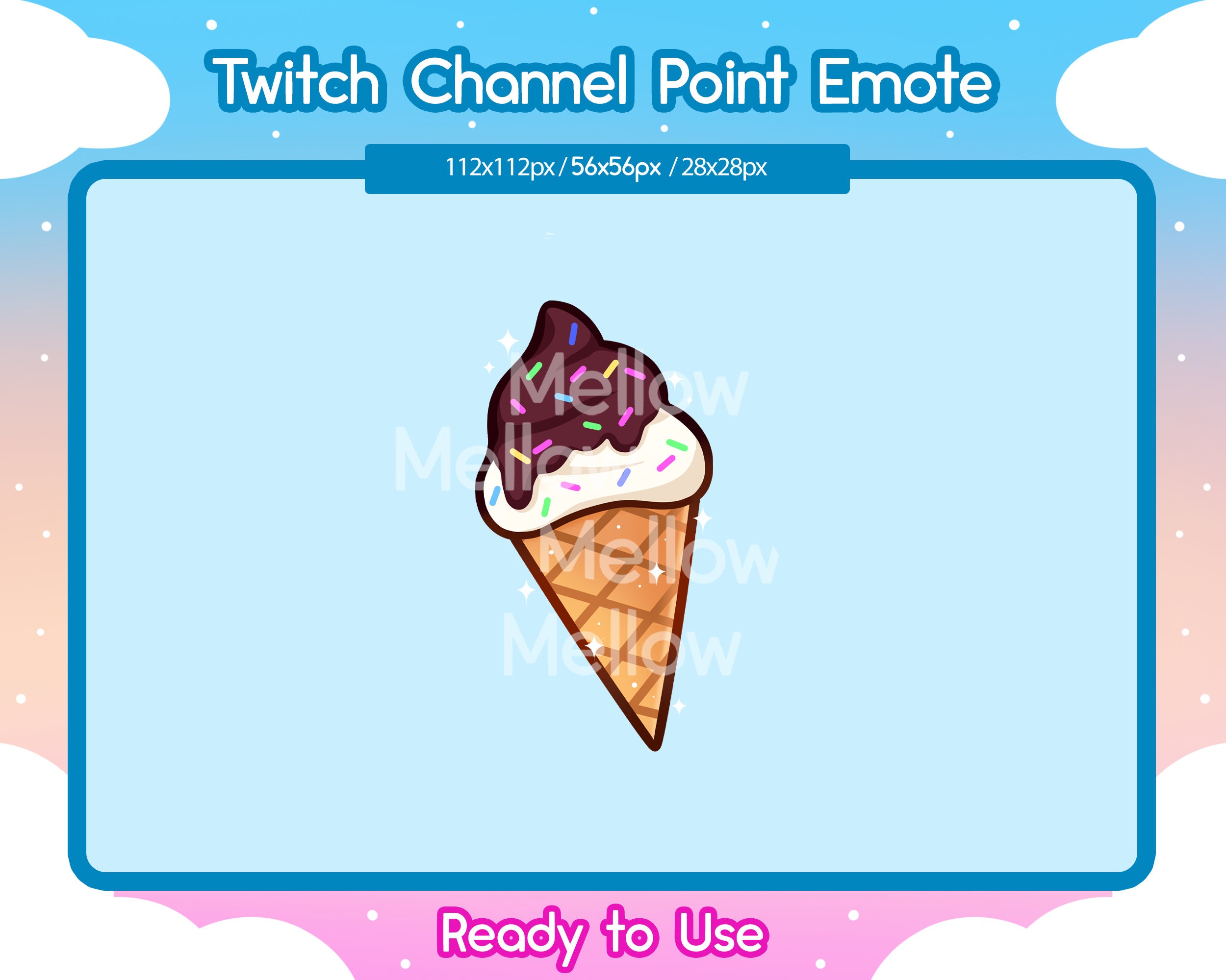 Twitch Channel Point Emote | Ice Cream Emote | Redeem Points | Reward ...