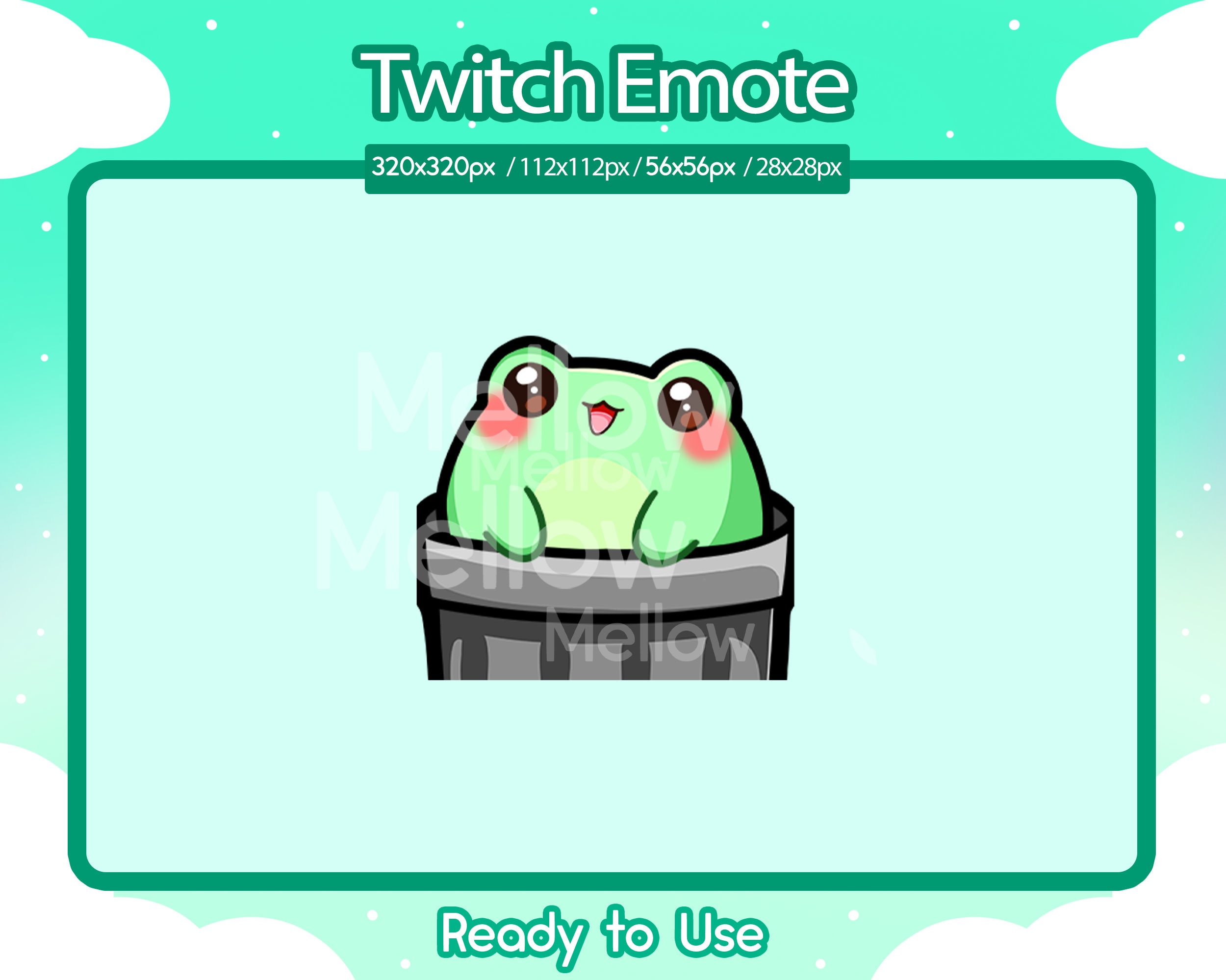 Kawaii Frog Emote Emotes Twitch Discord Youtube Cute Frog Frog Emotes ...