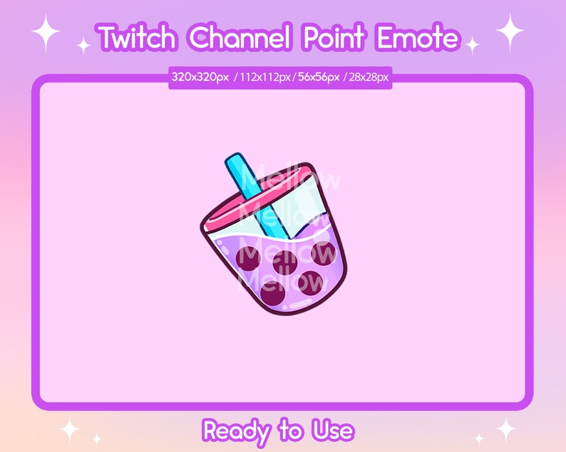 Twitch Boba Channel Point | Hydrate | Twitch Emote | Boba Emote - Etsy