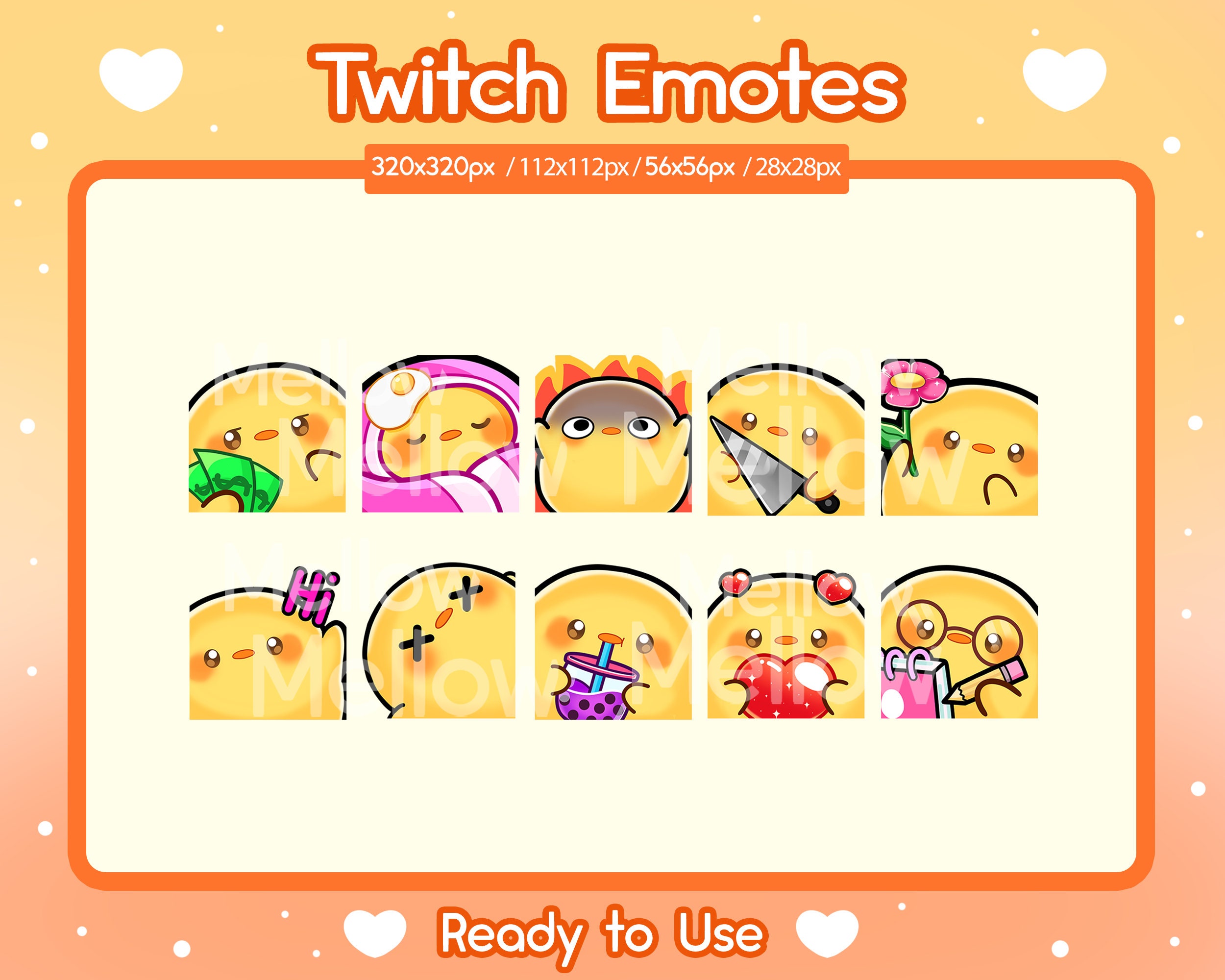 10 Chicky Emotes for Twitch Kawaii Emotes Pack of Emotes Youtube ...