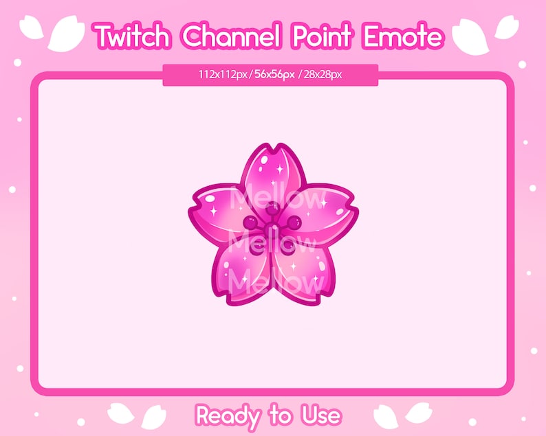 Twitch Sakura Channel Point Emote | Cherry Blossom Emote | Channel ...